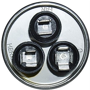 GE Genteq Capacitor round 40/5 uf MFD 440 volt 97F9838 (replaces old GE# Z97F9848BZ2), 40 + 5 MFD at 440 volts