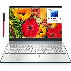 HP 15 15.6" FHD Business Laptop, Hexa-Core AMD Ryzen 5 5500U (Beat i5-1135G7), 32GB DDR4 RAM, 1TB PCIe SSD, 802.11AC WiFi, Bluetooth 5.0, Type-C, Spruce Blue, Windows 11 Pro