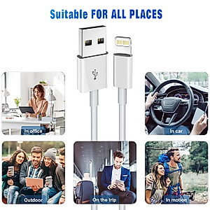 [Apple MFi Certified] Lightning Cable 5pack [3/3/6/6/10FT] Fast iPhone Charging Cord Compatible for iPhone 14/13 mini/13/12/11 Pro MAX/XR/XS/8/7/Plus/6S/SE/iPad