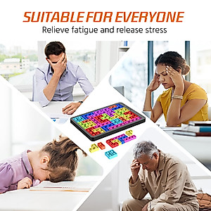 Fidget Toys - Big Size Push Pop Bubble Fidget Sensory Toy for Anxiety and Autism Relief - Jigsaw Puzzle Board Games for Adults Help Relieve Stress - Best Toddler Toy Gifts for Boys and Girls (Black)