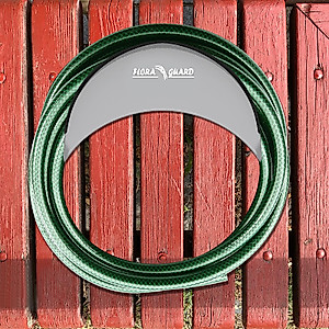 FLORA GUARD High Carbon Steel Hose Hanger Wall Mount Garden Hose Holder Hose Bracket, Garden Hose Holder,Metal, Wall Mount (Silver)