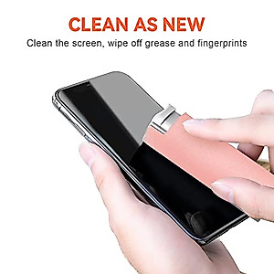 ZERNBER Screen Cleaner, Touch Screen Mist Cleaner, Cell Phone, Laptop and Tablet Screen, 3-in-1 Spray and Microfiber Cloth, Refillable with Water, Alcohol, Sanitizer (Pink -0.35oz)