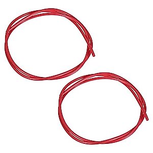 uxcell 2pcs PTFE Tube Fit Filament 1.75 for 3D Printer High Temperature Tubing 3.28Ft 2mmIDx4mmOD Red