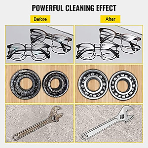 VEVOR 22L Industrial Sonic Cleaner with Digital Timer&Heater 40kHz Professional Sonic Cleaner 110V with Excellent Cleaning Effect for Wrench Tools Industrial Parts Mental Apparatus