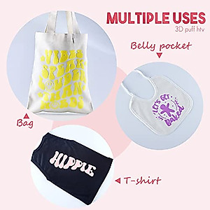 Tintnut Puff Vinyl Heat Transfer, 11 Sheets, 12 x 10inches, 3D Foaming Puff Colorful HTV Iron on Vinyl for T-Shirts DIY Compatible with Cricut or Silhoutte Cameo