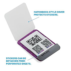 OUTLINX QR Smart Stickers | Stick Digital Notes to Your Things | The Original 4-Pack Bundle 32x Stickers