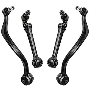 Detroit Axle - Front Lower Control Arms for 2007-2012 Ford Fusion Lincoln MKZ Mercury Milan, 4 Lower Rearward & Forward Control Arms & Ball Joints Assembly, 4pc Suspension Kit Replacement