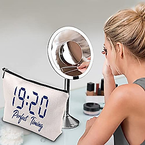 WCGXKO Sorority Gift Perfect Timing 1920 Zeta Greek Gift Finer Women Zipper Makeup Bag (Perfect Timing 1920)