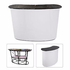 LUOSHALIYA Black Countertop Pull-Net Promotion Table, Portable Trade Show Counter Easy to Carry, Shop Exhibition Counter Stand for Hotels, Shops, Shopping Malls