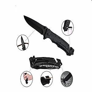 Labstandard Pocket Folding Knife,3.54” Stainless Steel Blade and Aluminum Handle-Drop Point Blade,Liner-Lock and Pocket Clip (drop point)