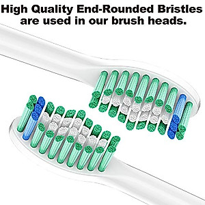 Jiuzhoudeal Toothbrush Replacement Heads Compatible with Philips Sonicare Electric Toothbrush, 6 Pack, White