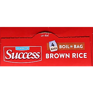 Success Boil-in-Bag Rice, Brown Rice, Quick and Easy Rice Meals, 14-Ounce Box