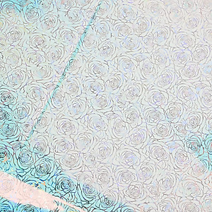 TEHAUX 1 Roll Self Adhesive Vinyl Stickers Adhesive Vinyl Bundle Colorful Vinyl Stickers Holographic Overlay Drinking Cup Stickers Vinyl Adhesive Stickers Household The Pet Flowers