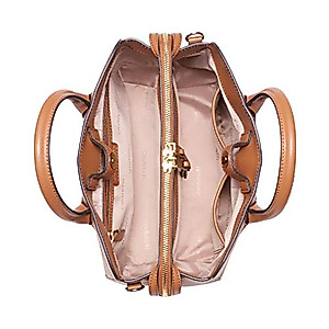 Calvin Klein Sophia Micro Pebble Leather Satchel, Caramel