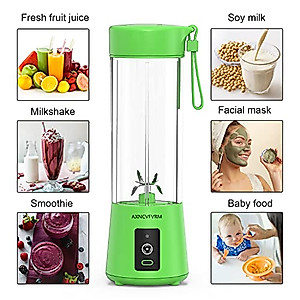 Portable Blender Juicer 4000mAh Personal High Speed Smoothie Blender USB Rechargeable Fruit Mixing Machine for Protein Shakes and Smoothies, Baby Food