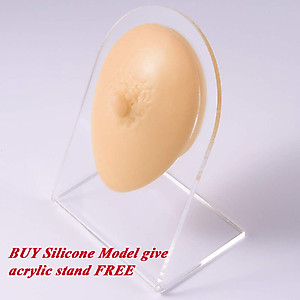 CHUANCI Soft Silicone Flexible Model Body Part Displays for Acupuncture Human Model Simulation for Jewelry Display Teaching Tool (Nipple)