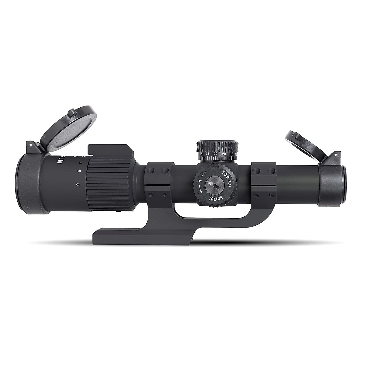 Monstrum Alpha Series 1-6x24 First Focal Plane FFP Rifle Scope | ZR300 H-Series Offset Scope Mount | Bundle
