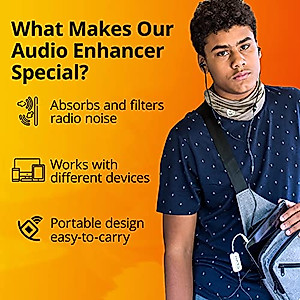 Shield Your Body Headset Audio Quality Enhancer, Air Tube Alternative, Wire Headphone Audio Filter, Headphone Jack Adapter Compatible with 5G Devices, Includes USB C to 3.5mm Audio Adapter