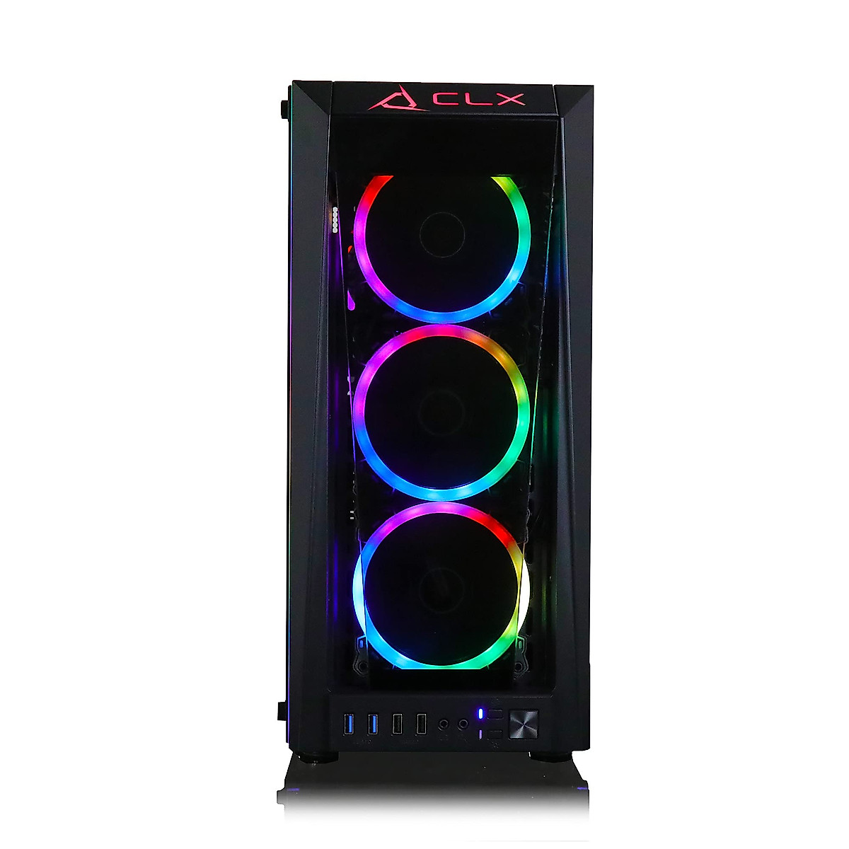CLX Set - Liquid Cooled Intel Core i9 10850K 3.6Ghz 10-Core Processor, 16GB DDR4 Memory, GeForce RTX 3070 8GB GDDR6 Graphics, 480GB SSD, 2TB HDD, WiFi, Windows 11 Home 64-bit