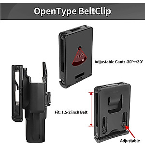 M&P Shield 9mm Holster,Shield Plus Holster for Smith & Wesson M&P Shield 9mm.40 3.1” Barrel,Index Finger Release,Durable Polymer,Holsters Fit Shield M2.0-9mm/.40(3.1" Barrel),Belt Clip,Right Hand