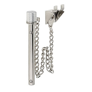 Defender Security S 4066 Sliding Patio Door Lock Pin, 2-5/8 In., Steel Pin, Chrome Finish (Single Pack)