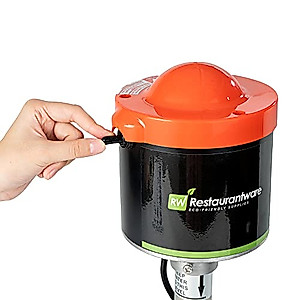 Restaurantware Clean Tek Professional 5-Brush Electric Glass Washer 1 Heavy-Duty Bar Washer - Upright For Bar Or Kitchen Stainless Steel Automatic Glass Washer 115V 1.3 HP NEMA 5-15P Plug