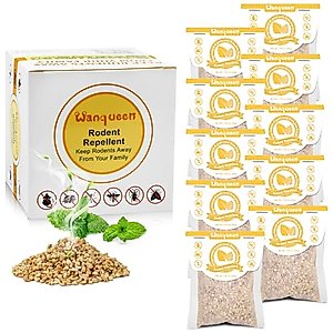 10 Pack Natural Mouse Repellent Pouches Peppermint Oil to Repel Mice and Rats, Rodent Repellent Pest Control Pouches Mice Repellent for House Mouse Deterrent Indoor