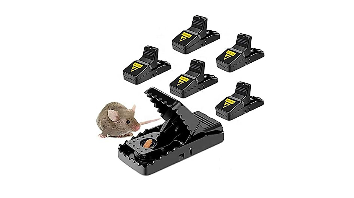 Effective Mice Traps Indoor & Outdoor | 6 Pack Humane Snap Traps