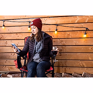 Kuma Outdoor Gear Switchback Heated Chair with Carry Bag, Luxury Heated Outdoor Chair for Camping, Glamping, Sports & Outdoors (Red/Black)