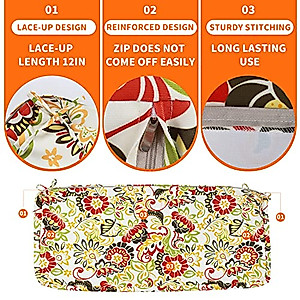 ROFIELTY Bench Cushion Covers,for Indoor/Outdoor Bench Cushion Covers,Window Cushion Covers can be Replaced (45×18×3inch,Idyllic)