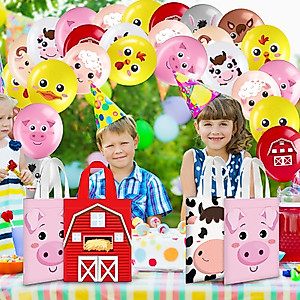 Censen 45 Pcs Animal Balloons 12 Inch Animal Latex Balloons Party Decoration for Kids Birthday Party Baby Shower Indoor Outdoor Decor (Multi Colors,Farm Animal)