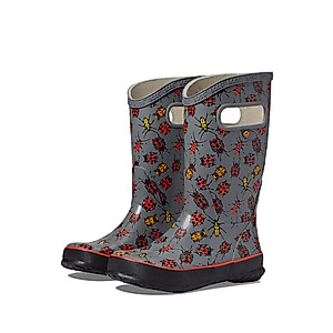 BOGS Rain Boot Bugs (Toddler/Little Big Kid), Grey, 2 US Unisex