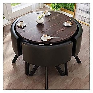 Office Business Hotel Lobby Dining Table Set, Office Table and Chair Set Reception Room Table, Office Reception Round Table Simple Kitchen Dining Table 90cm1 Table 4 Chairs Living Room Table and Chair