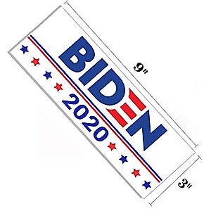 Joe Biden Bumper Sticker 2020 for Presidential Election, Biden 2020 Car Bumper Sticker, Biden 2020 Bumper Sticker Car Decals, Joe Biden Stickers Waterproof for Cars and Truck 9 x 3 Inch (10Pcs)
