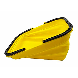 SAMMART 12L (3.17Gallon) Collapsible Tub with Handle - Portable Outdoor Picnic Basket/Crater - Foldable Shopping Bag - Space Saving Storage Container (Golden Yellow)
