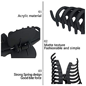 OWIIZI Big Claw Clips, 4.3″ Matte Large Hair Claw Clips Non-Slip Ponytail Jaw Barrette Strong Hold Banana Jumbo Claw Clips for women Long Thick Hair(Single piece)