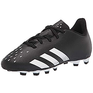 adidas Firm Ground Predator Freak .4 Soccer Shoe (boys) Black/White/Black 6 Big Kid