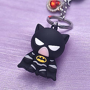 B*tman Merchandise Keychain Superhero Gifts For Teen Girls Daughter Women Birthday Gift Keychains