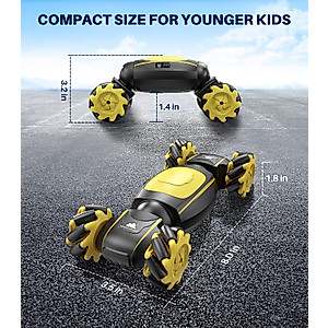 DODOELEPHANT Gesture Sensing RC Stunt Car, Kids Remote Control Cars Toys 4WD Monster Truck Crawler with Gravity Sensor 2.4Ghz 9.5mph 1:28 Transform Offroad Birthday Christmas for Boys Girls