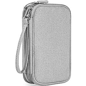 Large Capacity Pencil Case, Pencil Bag Pen Case Pencil Pouch Office College School Storage Pen Bag for Adults, Teen, Girl, Boy, Pens, Pencils, Highlighters, Markers, Eraser and Other Supplies(Gray)
