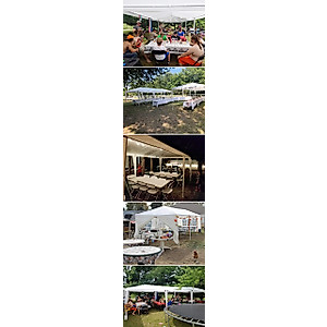 10'x30'x8.5' White Outdoor Gazebo Canopy Tent 8 Removable Walls, for Wedding Tent Party Tent Meeting Tent Camping Tent Commercial Use Backyard Events Etc, Easy to Assemble, Elegant Design
