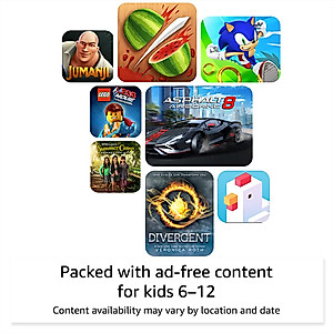All-new Amazon Fire HD 8 Kids Pro tablet, 8" HD display, ages 6-12, 30% faster processor, 13 hours battery life, Kid-Friendly Case, 32 GB, (2022 release), Cyber Blue