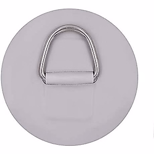 YYST 1 pcs Stainless steel D-ring Pad PVC D Patch for PVC Inflatable Boat Raft Dinghy Kayak SUP (L)
