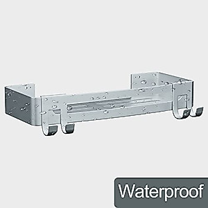 newaredy Bathroom Shelves Storage Shower Shelves Wall Mounted Shower Caddy Shelf Aluminum Adhesive Bathroom Organizer Storage Basket Corner Shelf with 2 Hooks