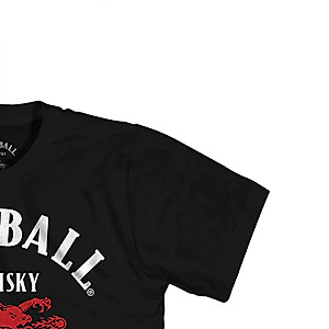 Fireball Mens Cinnamon Whisky Shirt Cinnamon Whisky Logo Shirt Graphic Shirt (Black, Medium)