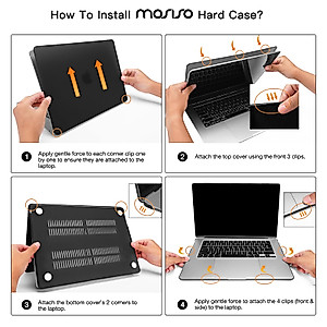 MOSISO Compatible with MacBook Air 15 inch Case M4 M3 M2 2025 2024 2023 Release A3241 A3114 A2941 with Touch ID, Plastic Hard Shell Case&Keyboard Cover&Screen Protector&Storage Bag, Crystal Clear
