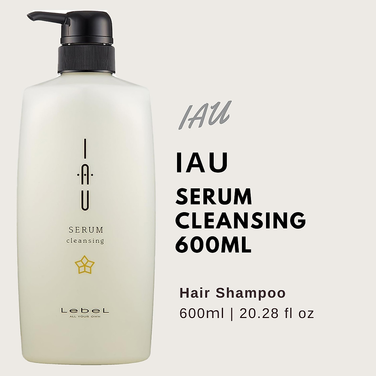 Lebel IAU Serum Cleansing Hair Shampoo - 600ml