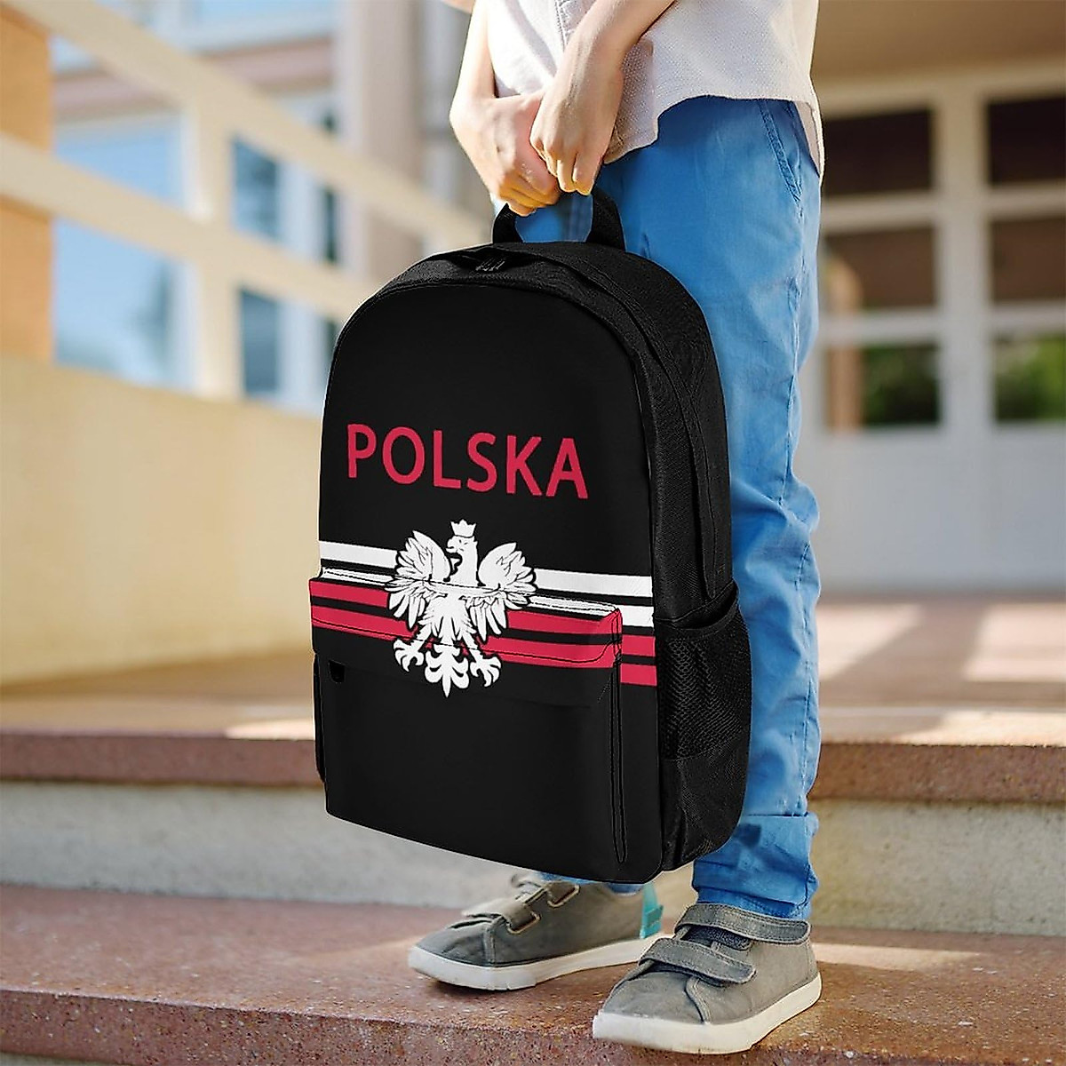 Polish Flag - Polska Eagle Laptop Backpack for Men Women Shoulder Bag Business Work Bag Travel Casual Daypacks