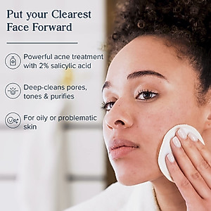 Heritage Store Blemish Toner Acne Treatment 2% Salicylic Acid, Tea Tree Oil & Niacinamide Oily Skin Vegan 4oz 60 Day Money Back Guarantee