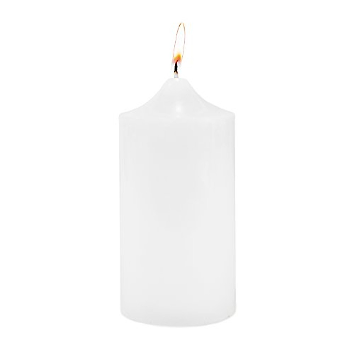 Super Z Outlet 3" x 6" Unscented White Pillar Candle for Weddings, Home Decoration, Relaxation, Spa, Smokeless Cotton Wick. (1 Candle)